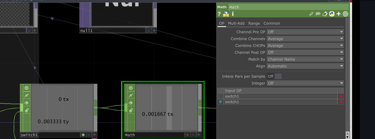 [Touchdesigner]CHOPで二つのチャンネルを合算して平均値を抽出する方法 | まにゅまるスクリプト。